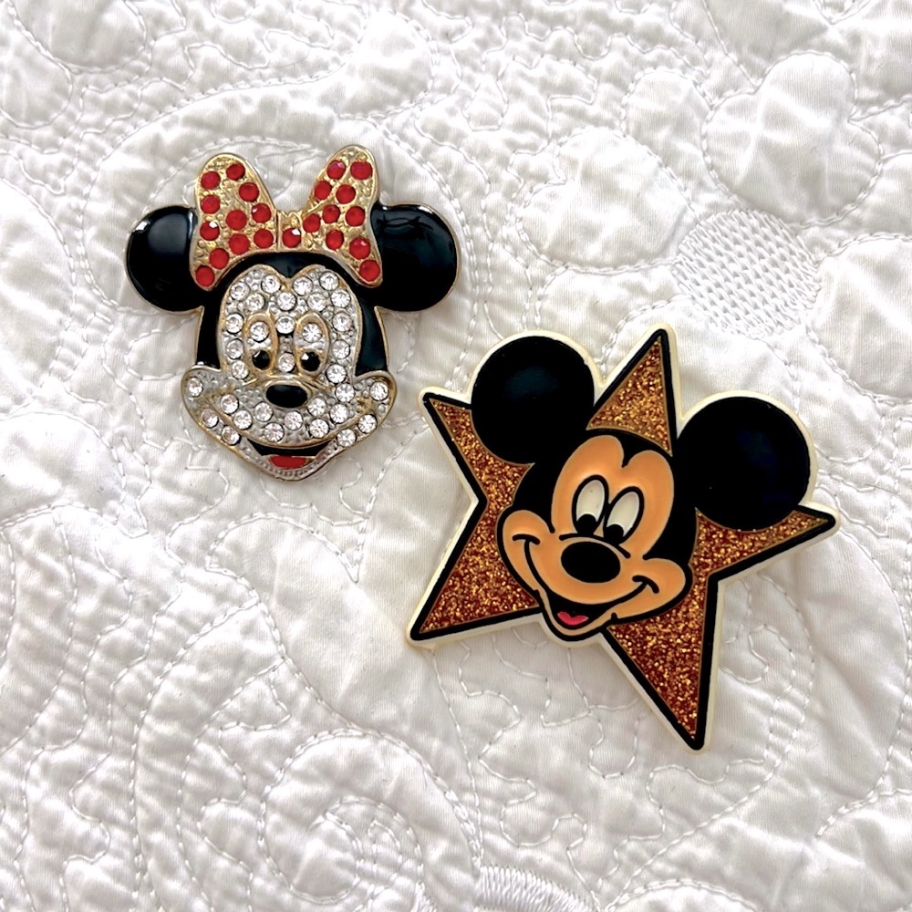 Vintage Disney Mickey Mouse And Minnie Mouse Pins - Gem